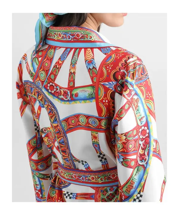 Dolce & Gabbana Carretto-print Silk Twill Shirt