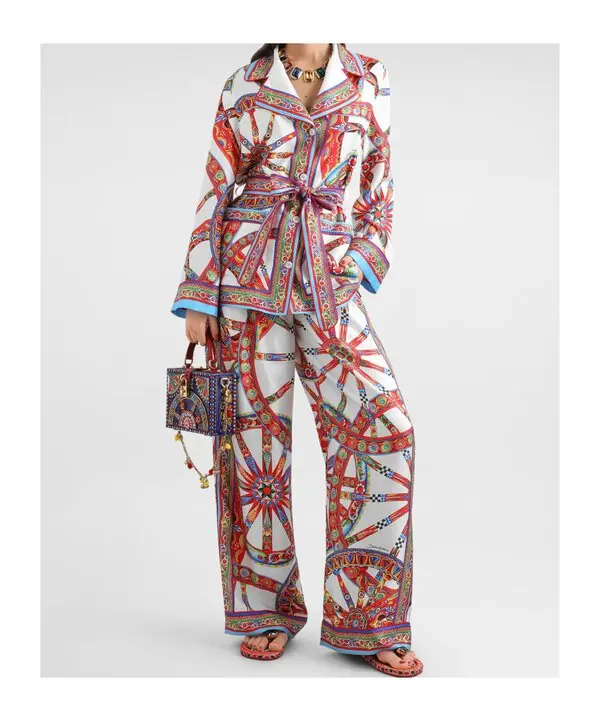 Dolce & Gabbana Carretto-print Silk Twill Shirt