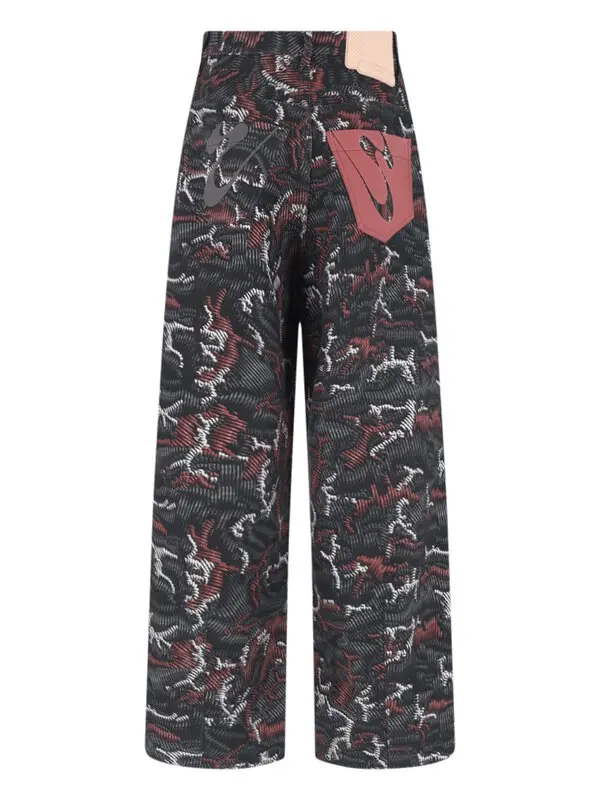 PDFCHANNEL Abstract Print Wide-leg Pants