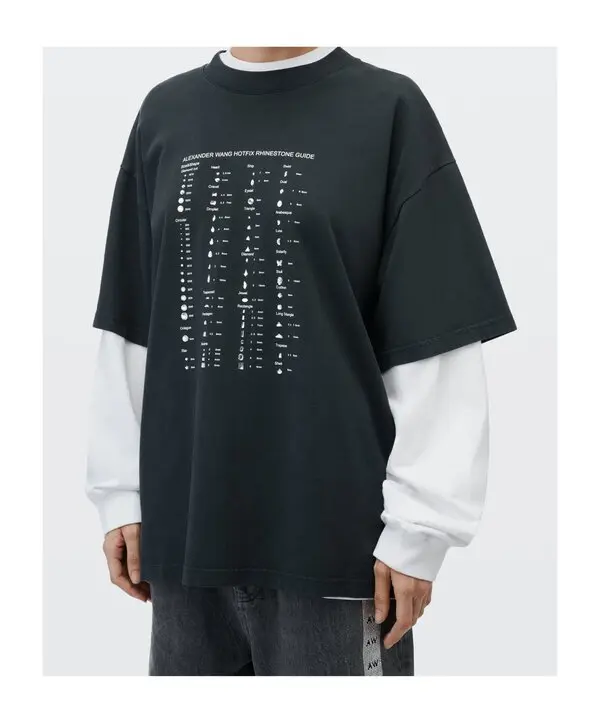 Alexander Wang Crystal Graphic Tee