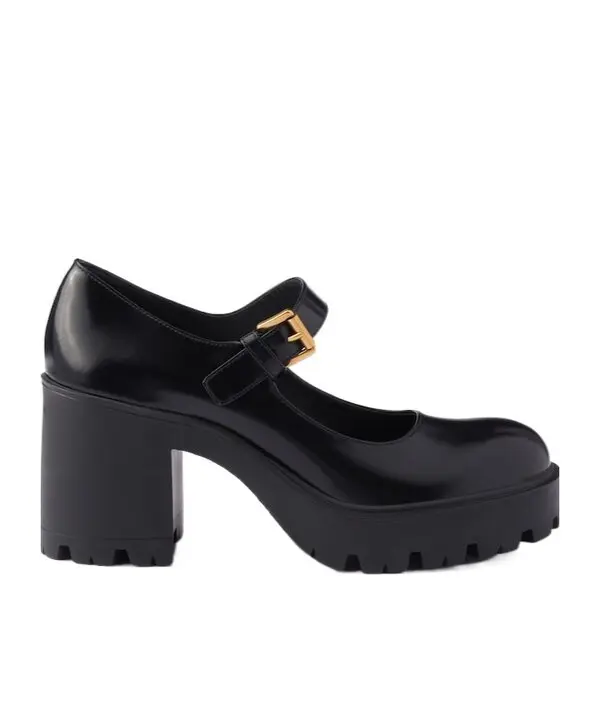 Prada Brushed Leather Pumps