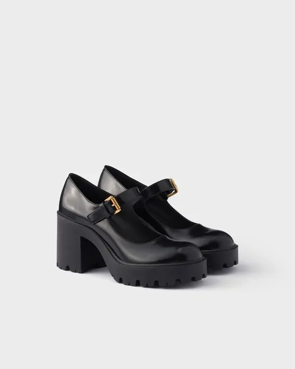 Prada Brushed Leather Pumps