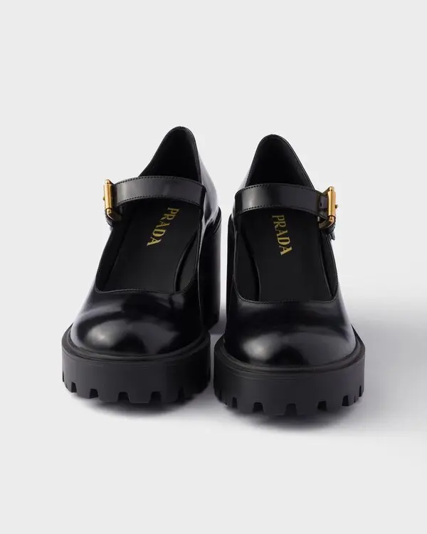Prada Brushed Leather Pumps