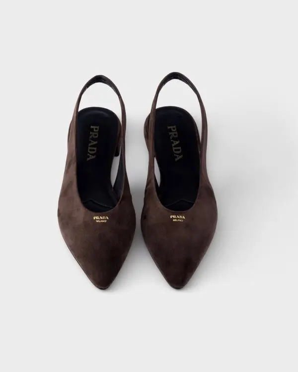 Prada Suede Ballerinas - Dark Brown