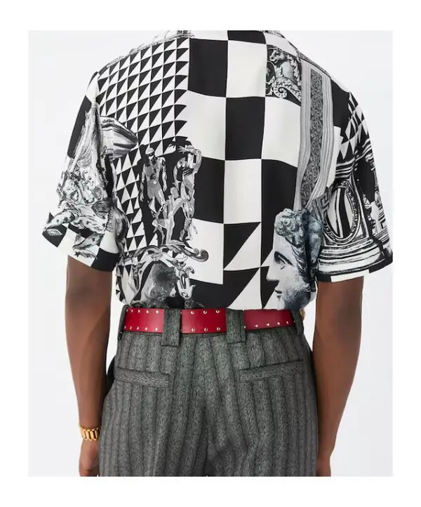 Versace Printed Silk Twill Regular Shirt