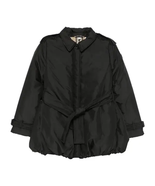 Burberry Belted Bubble-hem Coat