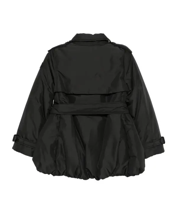 Burberry Belted Bubble-hem Coat