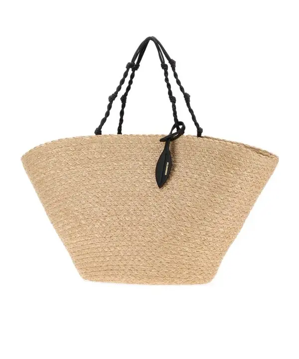 JIL SANDER Tangle Woven Beach Bag