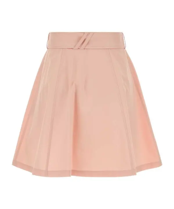 Burberry Buttoned Belted Skirt