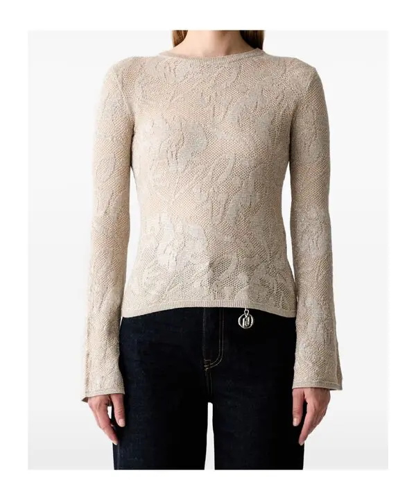 Liu Jo Floral-jacquard Crewneck Jumper