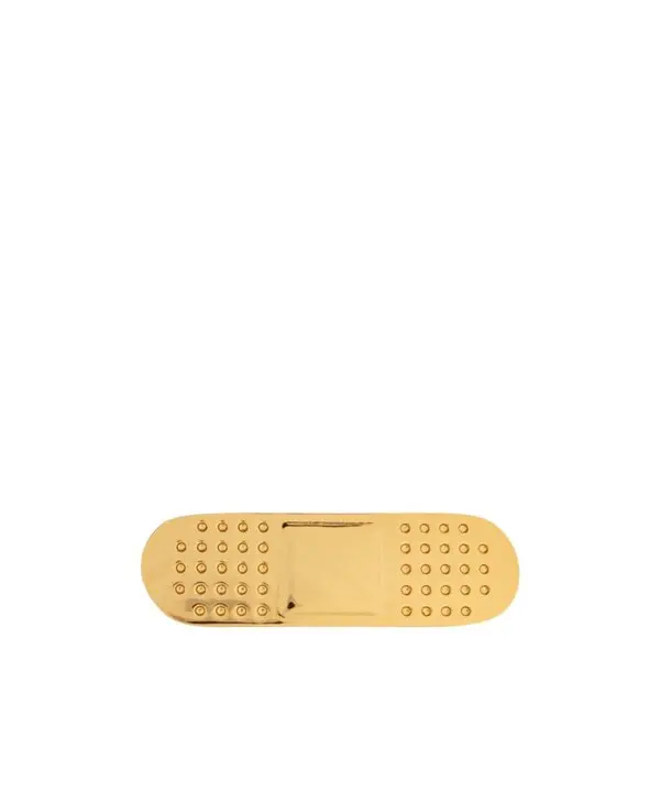 Moschino Logo Brooch - Golden