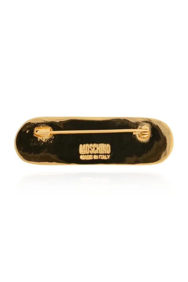 Moschino Logo Brooch