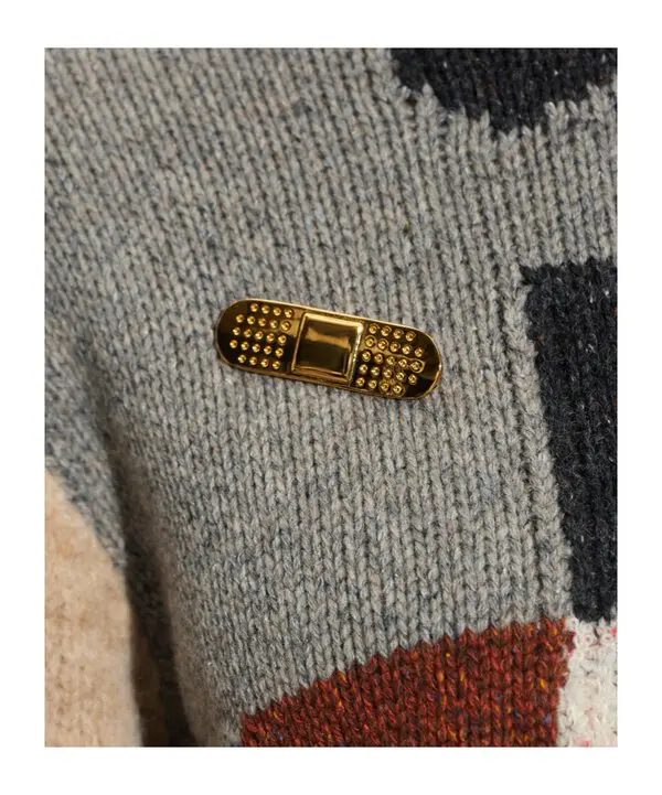 Moschino Logo Brooch