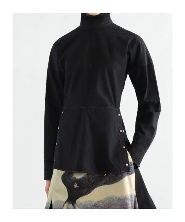 LEMAIRE Press-stud Bib Top In Cotton Crepe