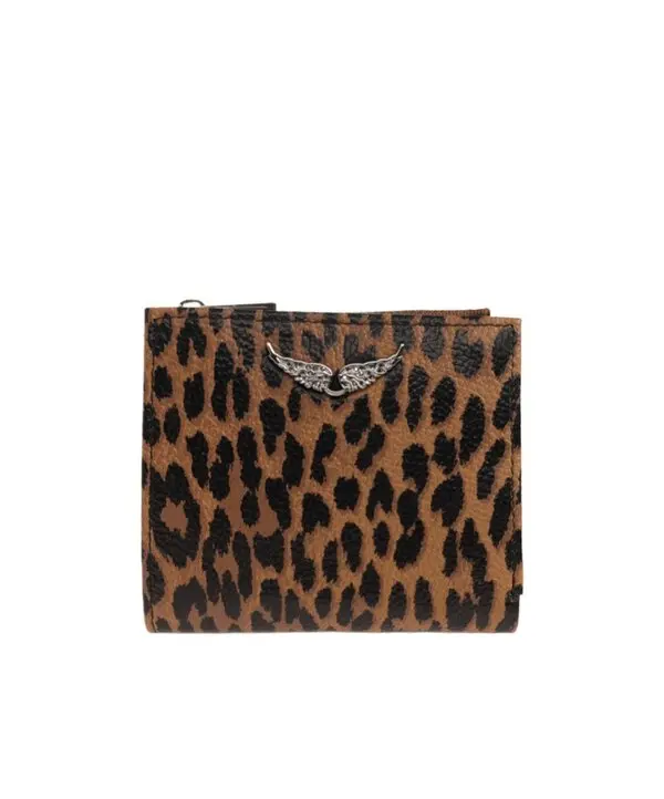 Zadig&Voltaire Voltaire Printed Logo-appliqué Wallet - Brown
