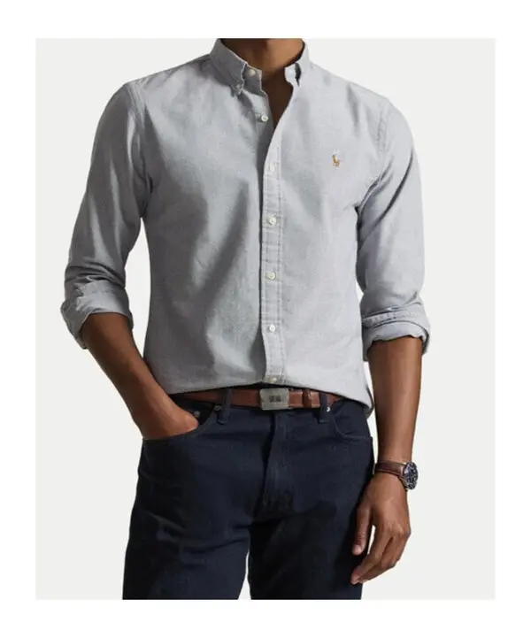 Polo Ralph Lauren Slim-fit Oxford Shirt - Gray