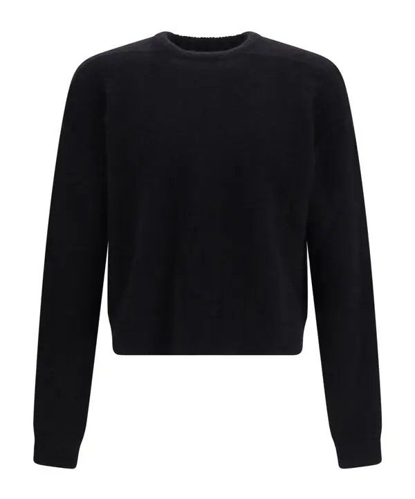 Rick Owens Signature Round Neck Sweater - Black