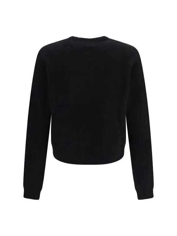 Rick Owens Signature Round Neck Sweater - Black