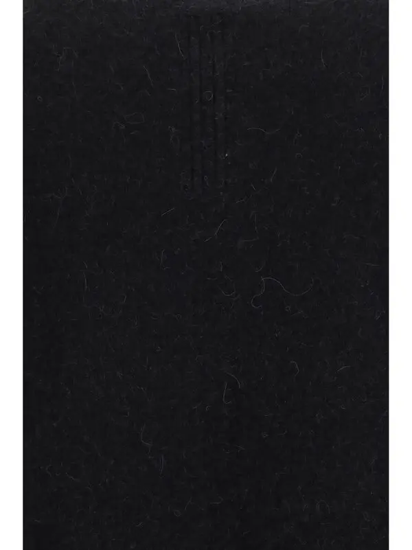 Rick Owens Signature Round Neck Sweater - Black