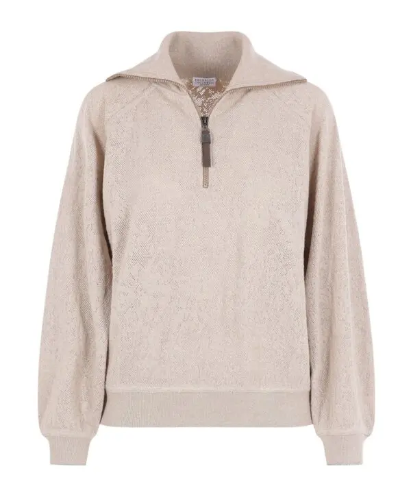 Brunello Cucinelli Long-sleeved Half-zip Jumper