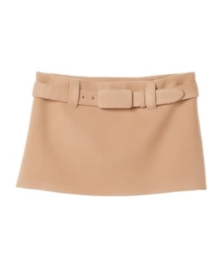Miu Miu Waxed Double Wool Miniskirt