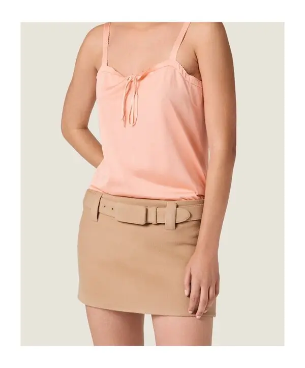 Miu Miu Waxed Double Wool Miniskirt