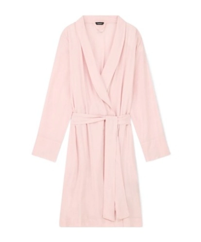 Emporio Armani Dressing Gown In Jacquard Viscose With Shawl Collar