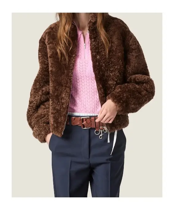 Miu Miu Shearling Blouson Jacket
