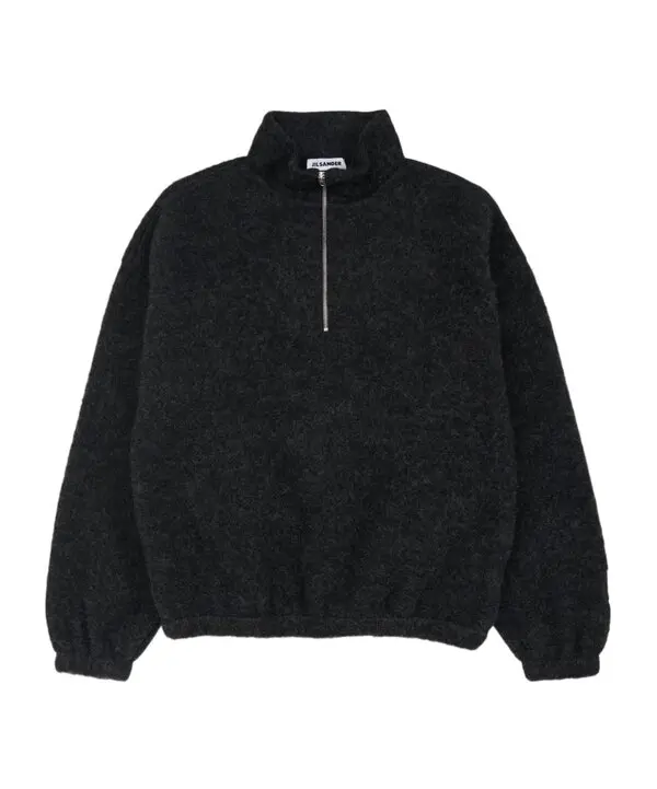 JIL SANDER Half-zip Sweatshirt - Black