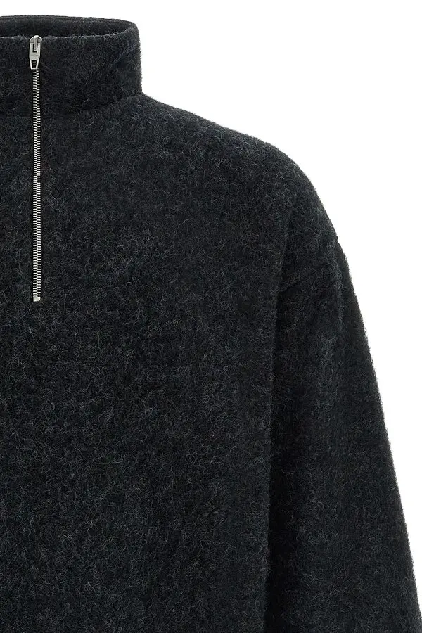 JIL SANDER Half-zip Sweatshirt - Black