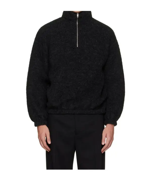 JIL SANDER Half-zip Sweatshirt - Black