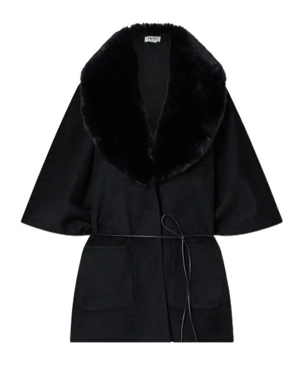 Liu Jo Synthetic Shearling Poncho