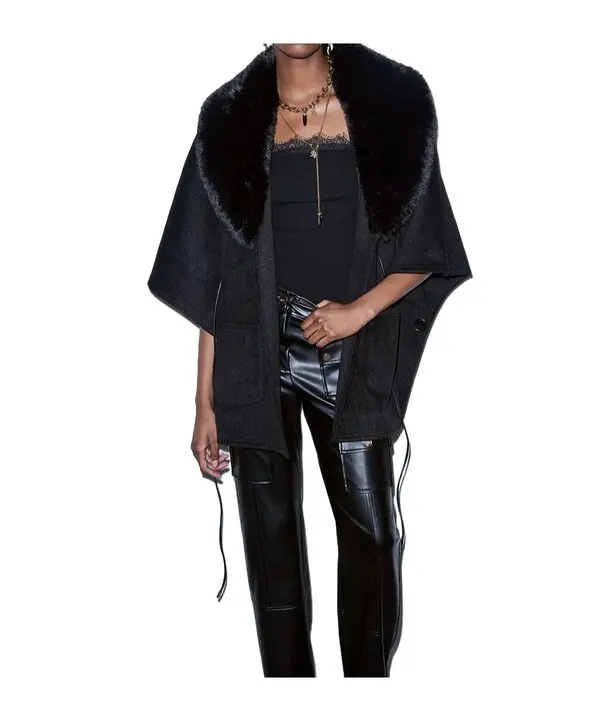 Liu Jo Synthetic Shearling Poncho