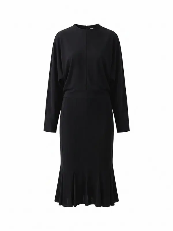 Jacquemus Long-sleeved Dress - Black