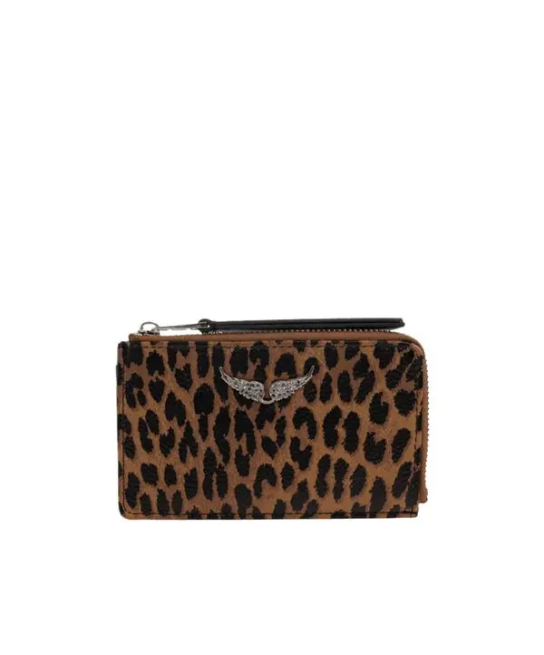 Zadig&Voltaire Voltaire Zip Card Holder Wallet - Brown