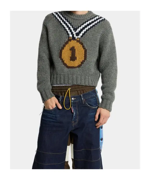 Dsquared2 Intarsia-knit Crew-neck Sweater