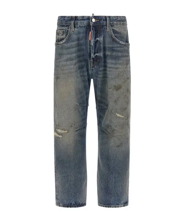 Dsquared2 Kawaii Distressed Relaxed Jeans - Blue