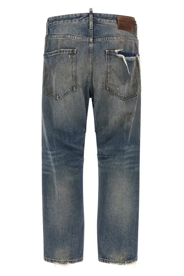 Dsquared2 Kawaii Distressed Relaxed Jeans - Blue