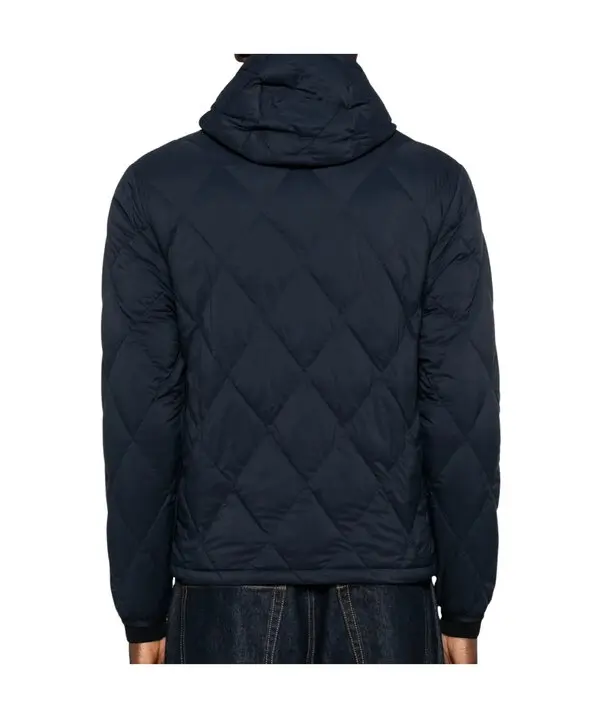 Burberry Hescott Nylon Quilted Hooded Blouson Jacket - Navy