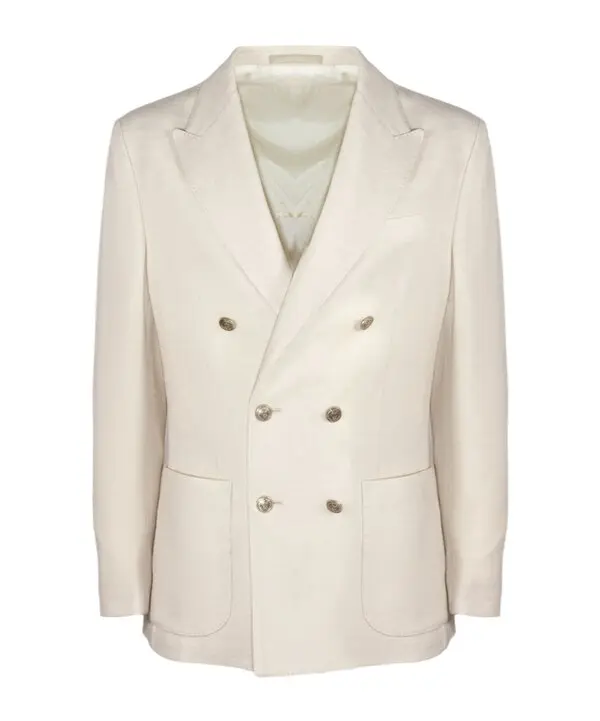 Eleventy Double-breasted Peaked-lapel Blazer