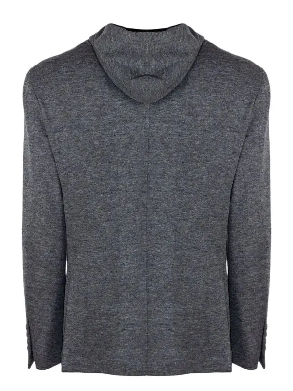 Eleventy Single-breasted Hooded Jacket