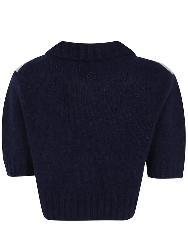 N.21 Short-sleeved Polo-collar Sweater