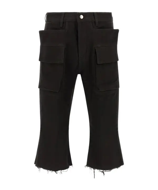Rick Owens Tower Runway Cargo Bolan Distressed Cut Off Trousers