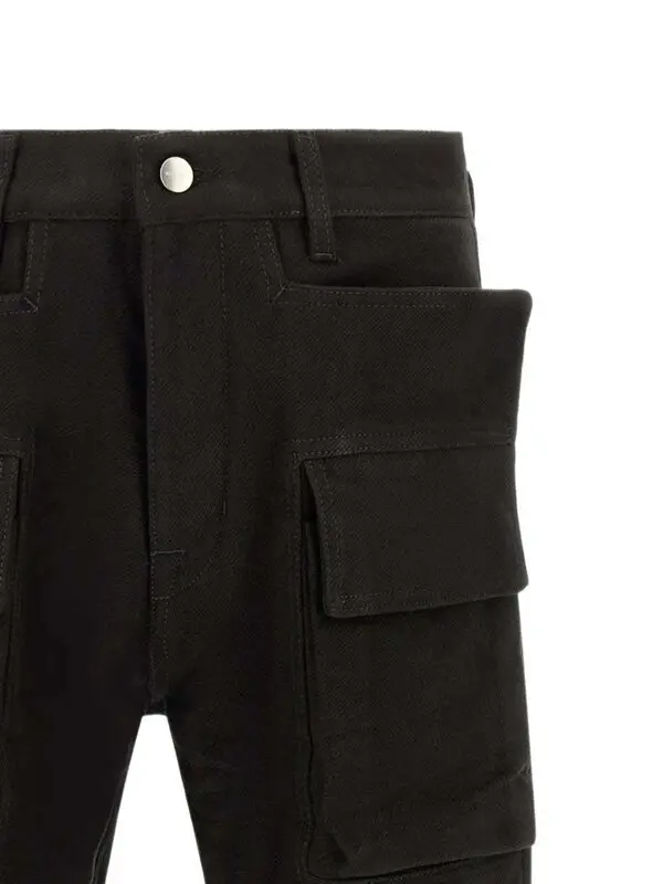 Rick Owens Tower Runway Cargo Bolan Distressed Cut Off Trousers