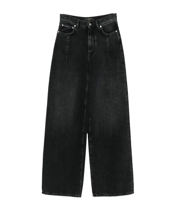 Dolce & Gabbana Logo-plaque Wide-leg Jeans