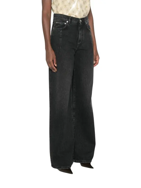 Dolce & Gabbana Logo-plaque Wide-leg Jeans