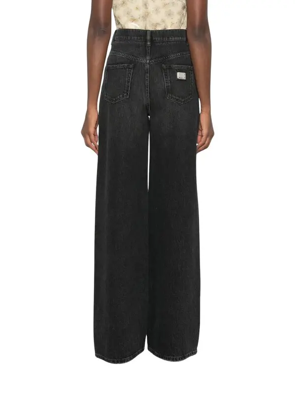 Dolce & Gabbana Logo-plaque Wide-leg Jeans