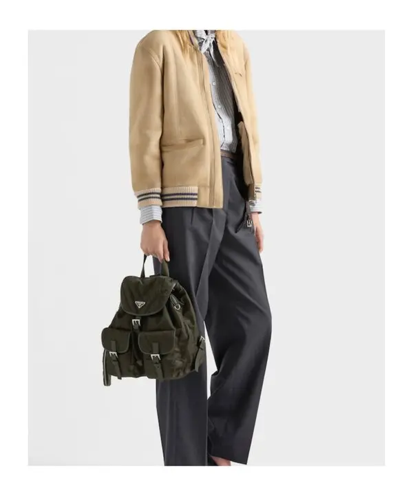 Prada Quilted Re-nylon Backpack With Saffiano Leather Trim