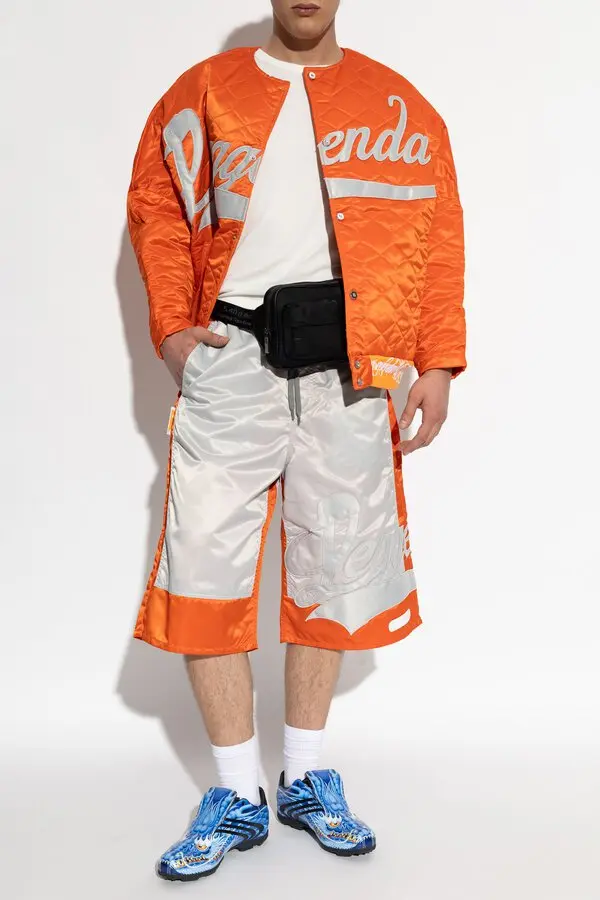 PDFCHANNEL Logo-embroidered Colour-block Shorts