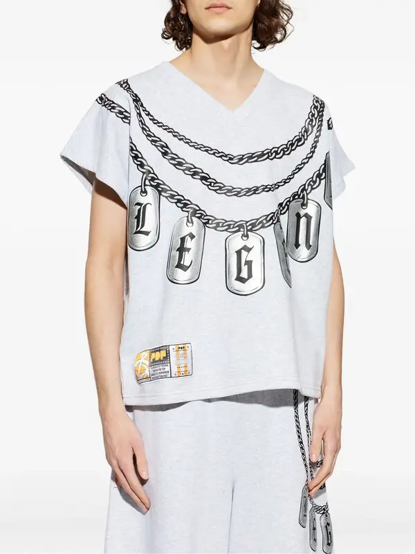 PDFCHANNEL Pdf Chain Graphic V-neck T-shirt